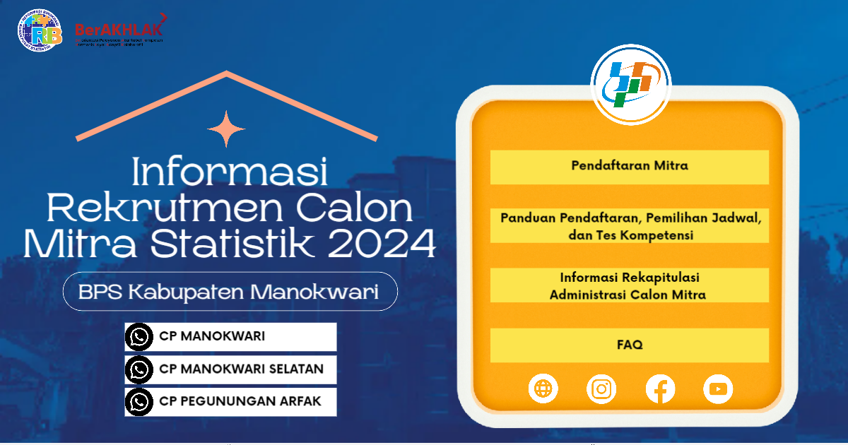 Rekrutmen Calon Mitra BPS Kab. Manokwari 2024